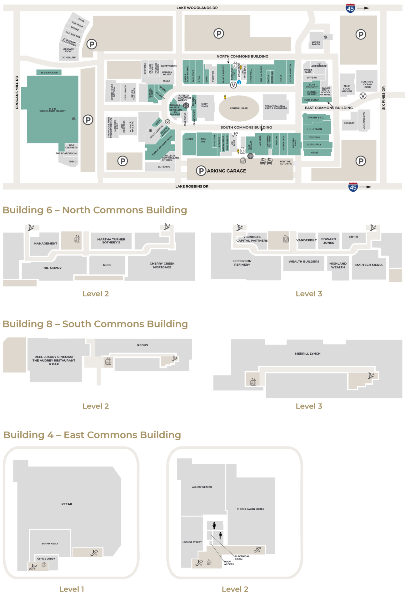 Shopping Map v2 | Market Street - The Woodlands