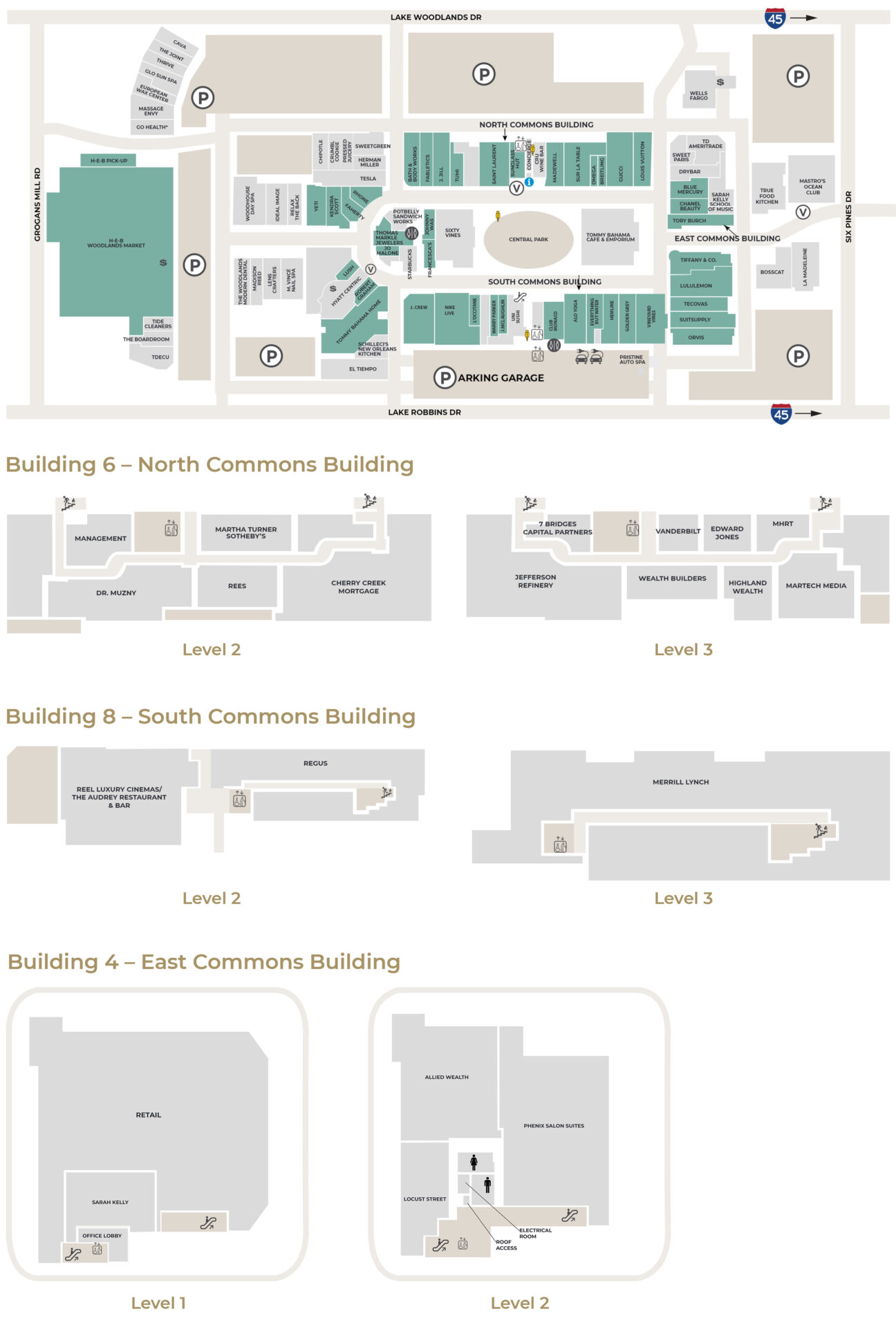 Shopping Map | Market Street - The Woodlands